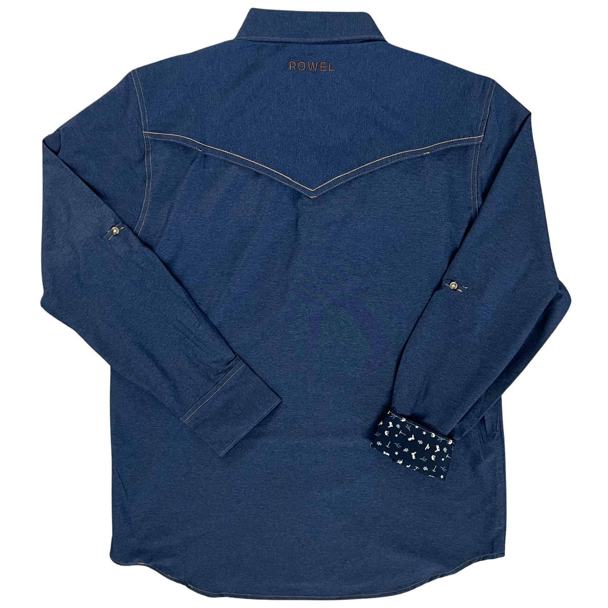 Classic Tech Denim Long Sleeve Performance Western Shirt – Rowel ...