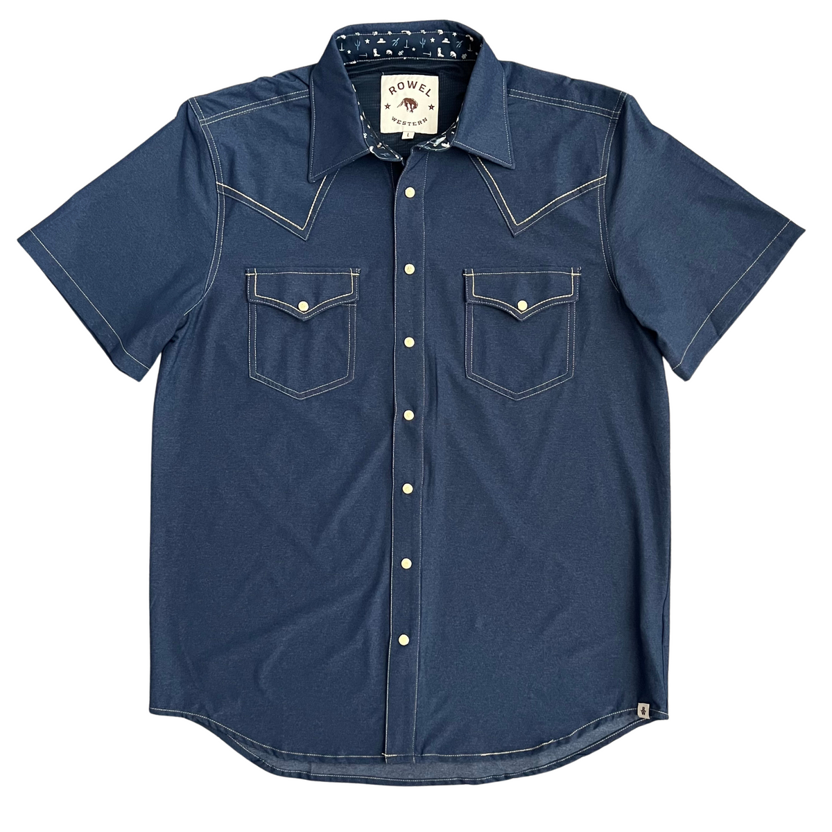 Classic Tech Denim Short Sleeve Performance Western Shirt – Rowel ...